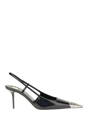 Saint Laurent 75mm Pointed-toe Slingback Pumps - Black