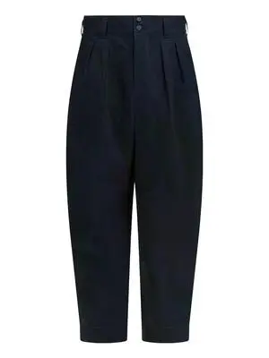Comme Des Garçons Button-fastening Cotton Trousers - Blue