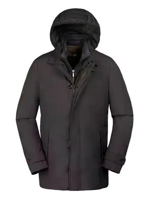 MOORER Raffaello-stp Hooded Jacket - Brown