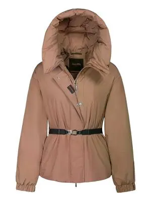 MOORER Hooded Belted Jacket
