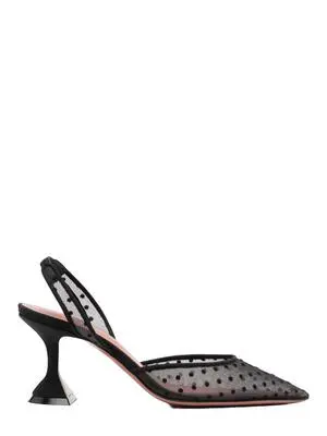 AMINA MUADDI 70mm Polka-Dot Slingback Pumps