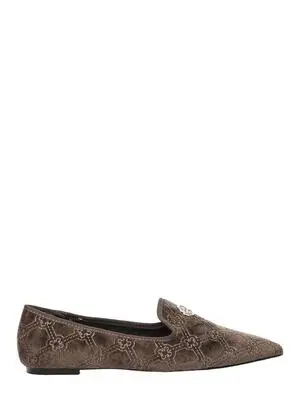 V°73 Embellished Pointed-toe Loafers - Brown