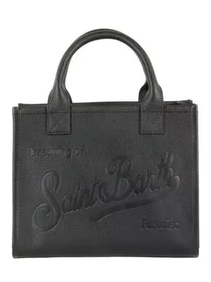 MC2 SAINT BARTH Vanity Embossed-Logo Tote Bag Black