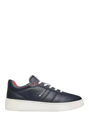 Bally Lace-Up Leather Sneakers Blue