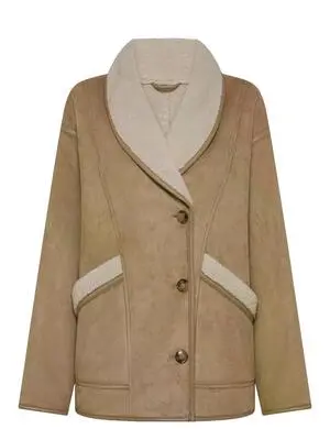 Seventy Faux Shearling Collar Jacket - Neutrals