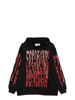 MSGM Graphic-print Hoodie - Black