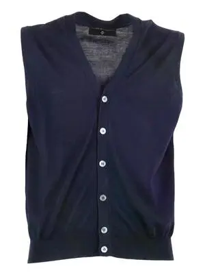 FILIPPO DE LAURENTIIS Buttoned Vest - Blue
