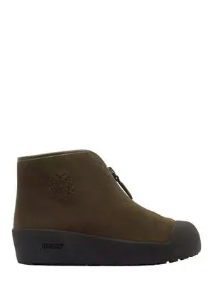 Bally Suede Zip-up Boots - Green
