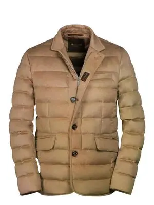 MOORER Buttoned Padded Jacket - Neutrals