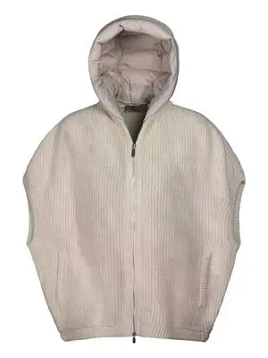 MOORER Amida-ds3 Hooded Cardigan - Neutrals