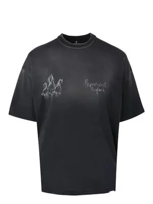 REPRESENT Horses Graphic T-shirt - Black