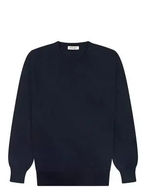 KANGRA Ribbed Trim Knitted Sweater - Blue