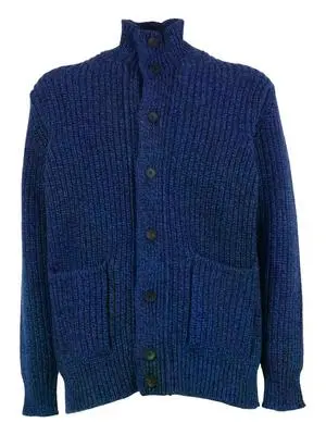 FILIPPO DE LAURENTIIS Pocket Button Cardigan - Blue