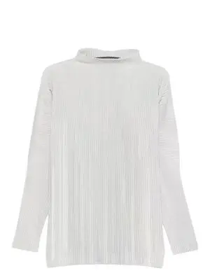 Issey Miyake Pleated Halterneck Top Grey