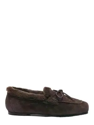 AEYDĒ Suede Loafers With Tie Detail