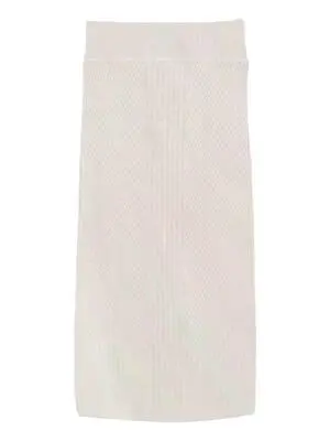 Lorena Antoniazzi Ribbed Knit Midi Skirt - Neutrals