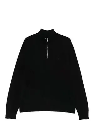 Calvin Klein Mock-neck Zip Sweater - Black