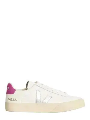 VEJA Logo Leather Sneakers - White
