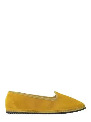VIBI VENEZIA Trim Velvet Flat Shoes - Yellow