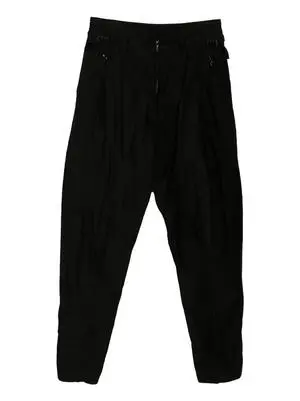 JULIUS Tapered Cotton Trousers - Black