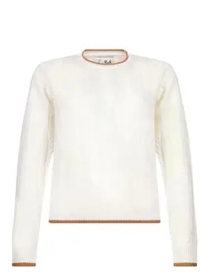 MC2 SAINT BARTH Cable-knit Sweater - White