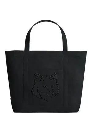 Maison Kitsuné Large Fox Head Tote Bag - Black
