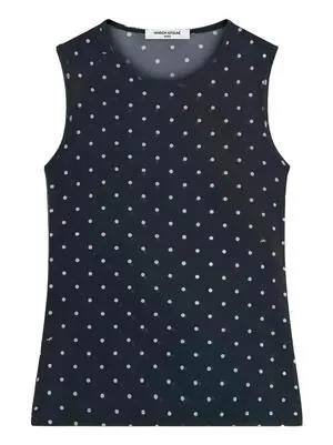 Maison Kitsuné Polka-dot Top - Black