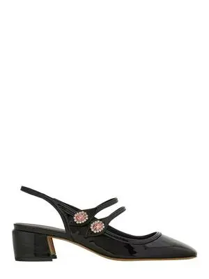 FERRAGAMO 40mm Mary Jane Slingback Pumps - Black