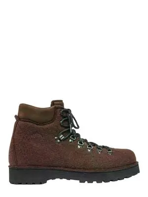 Diemme Felt Lace-up Boots - Brown