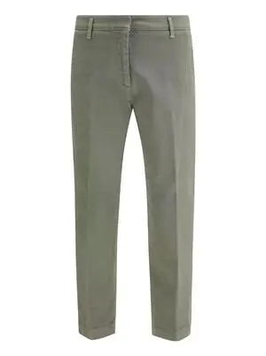 CRUNA Daizy Flat-front Barrel Trousers - Green