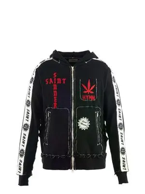 SAINT MXXXXXX Appliqué Hoodie - Black