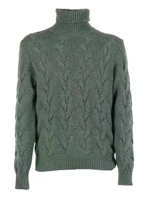 FILIPPO DE LAURENTIIS Cable-knit Roll-neck Sweater - Green