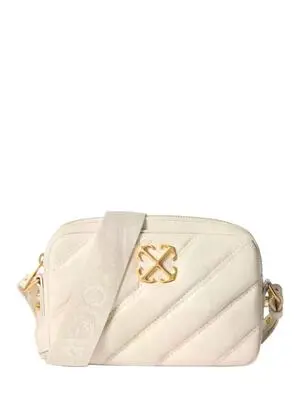Off-White Quilted Arrow Leather Crossbody Bag - Neutrals