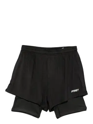 FAMILY FIRST Logo-print Performance Shorts - Black