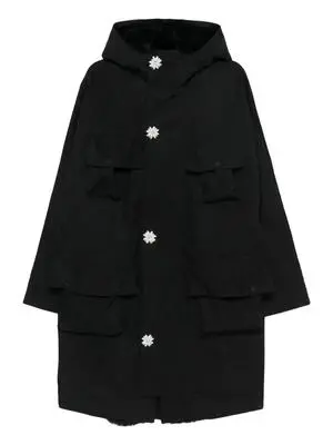 Simone Rocha Hooded Parka Coat - Black