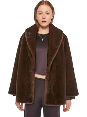 Sablyn Ina Faux Fur Blazer - Brown