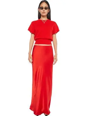 Sablyn SABLYN Grace Skirt Scarlet - Silk Maxi Skirt Multi