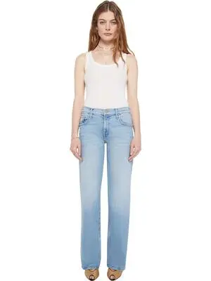 MOTHER The Mid Rise Maven Sneak Blowing In The Wind Jeans - Blue