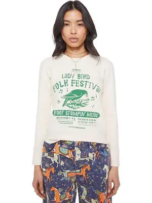 MOTHER The Itty Bitty Goodie Goodie Thermal Lady Bird Folk Fest - White