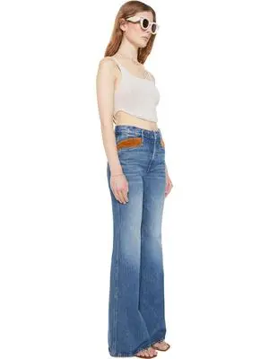 MOTHER The Pointy Pocket Doozy Heel Remember When Jeans - Blue