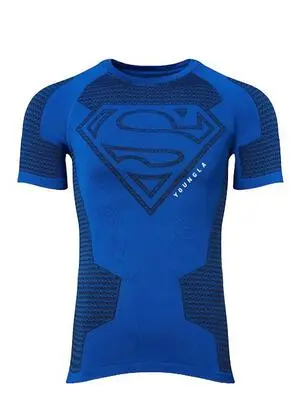YOUNGLA X Superman Compression Tee Shirt - Blue