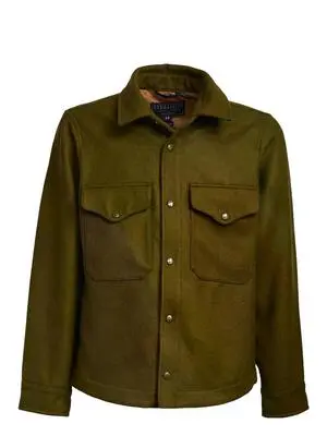 CECCARELLI Heavy Wool Shirt Jacket - Green