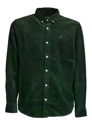 Carhartt Work In Progress Button-down Logo Shirt - Green
