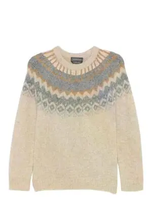 Lorena Antoniazzi Patterned Crew-neck Sweater - Neutrals
