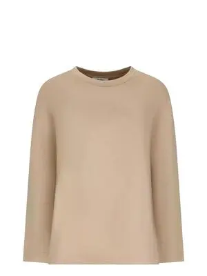 Max Mara Embossed-logo Sweatshirt - Neutrals