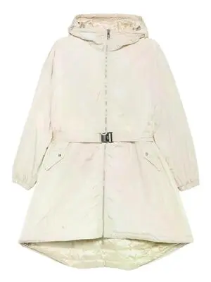 Add Hooded Belted Coat - Neutrals