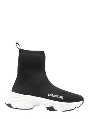 Moschino Logo Sock Sneakers - Black