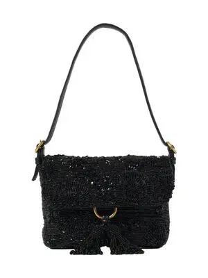 Malìparmi Embellished Shoulder Bag With Tassel - Black