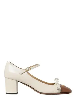 Valentino Garavani Mary Jane Block Heel Pumps - White