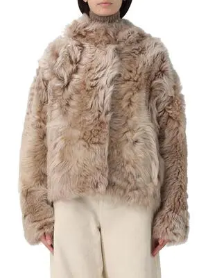 YVES SALOMON Fur Coat - Beige
